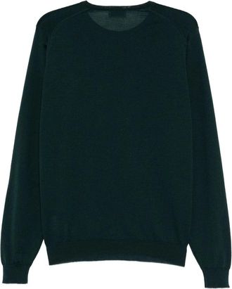 John Smedley Lundy Rigre Sweater - Green