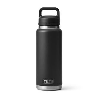 Yeti Rambler Flasche, vakuumisoliert, Edelstahl, mit Verschlussverschluss, Schwarz