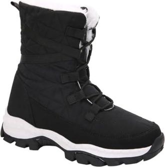 BESPORTBLE Neige Femme Hiver Élégantes et Confortables Bottines Fourrées Chaudes à Tige Haute Isolantes et Souples pour Longues Extérieur