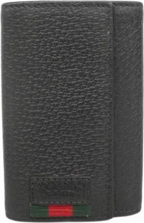 Gucci unisex, Pre-owned, Noir, Taille: ONE Size Porte-cl&eacute;s en cuir Pre-owned