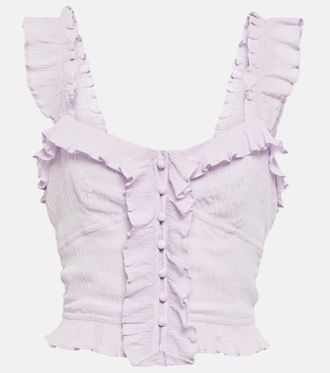 Isabel Marant Top raccourci Gimsy en crêpe