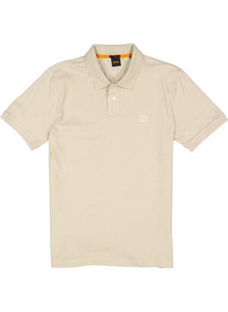 Boss Orange by Hugo Boss BOSS Orange Herren Polo-Shirt beige Baumwoll-Piqué
