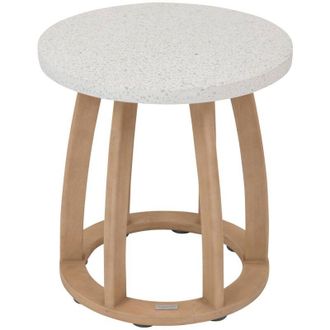 Hesperide Hesperide - Table d appoint de jardin ronde Lemindo 50 x 53cm en eucalyptus - Hesp&eacute;ride