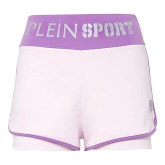 Plein Sport Femme, Shorts, Blanc, Taille: 36 FR Short de jogging