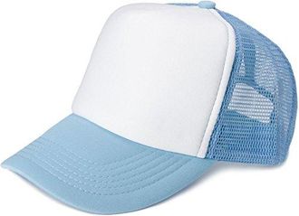 styleBREAKER Casquette en Maille 5 Panneaux Unisexe, Casquette de Camionneur, Casquette de Baseball, Fermeture réglable par clic et Snap 04023007, Couleur:Blanc-Bl