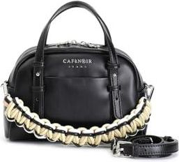 Caf&egrave;noir Mini Sac Avec Bandouli&egrave;re Tiss&eacute;e Multicolore. Bandouli&egrave;re Amovible, Pour Femme, Couleur Noir, Taille Taille Unique