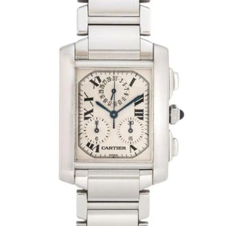 Cartier Pre-owned Tank Francaise Chronograph - Homme - Pre-owned - Beige - Taille: ONE Size
