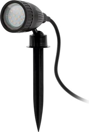 Eglo Erdspießstrahler Nema 1, 1 flammige Außenleuchte, Bodenspießlampe aus Kunststoff, Farbe: Schwarz, Fassung: GU10, IP44