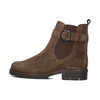 Gabor Braune Wildleder Stiefeletten mit Elastischem Einsatz - - Shoes - Damen - Braun - 42 EU