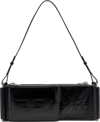 Diesel Femme, Sacs, Noir, Taille: ONE Size Sac bandouli&egrave;re Flag-D