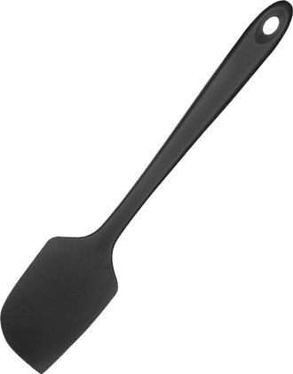 Generic Antihaft Flexibler Nahtloser Teigschaber, Backen Kochen Silikon Küchenutensilien mit Nylonkern zum Mischen Rühren Schaben (29cm, Schwarz)