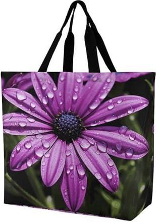 Generic Marguerite Violette Sac Fourre Tout D&eacute;contract&eacute; Tote Bag R&eacute;utilisable Sac Courses Pour Travail Shopping Universit&eacute;