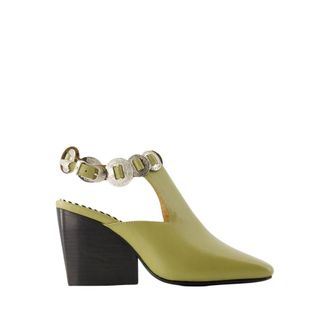 Toga Archives Khaki Ledersandalen mit Dreifachriemen - - Shoes - Damen - Beige - 36 EU
