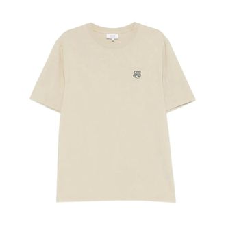 Maison Kitsun&eacute; Homme, Tops, Vert, Taille: L Fox Head Comfort T-Shirt
