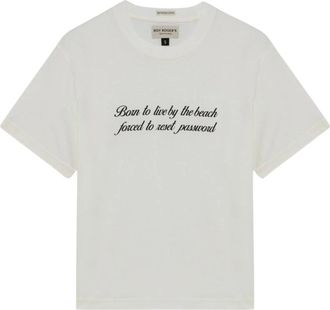 Roy Rogers Femme, Tops, Blanc, Taille: 44 FR T-shirt en jersey de coton &agrave; col rond