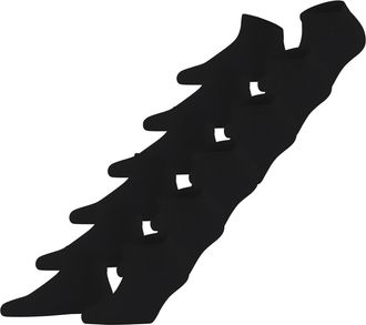 Falke Damen Sneakersocken Happy Multipack W Sn Baumwolle kurz einfarbig 6 Paar, Schwarz Black 3000, 35-38