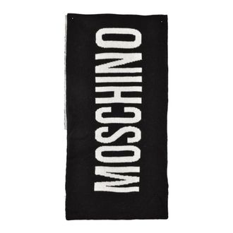 Moschino Femme, Accessoires, Noir, Taille: ONE Size &Eacute;charpe en Laine Douce