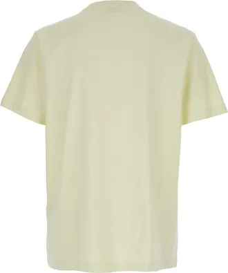 Off-white Logo-Embroidered Crew Neck T-Shirt - Yellow