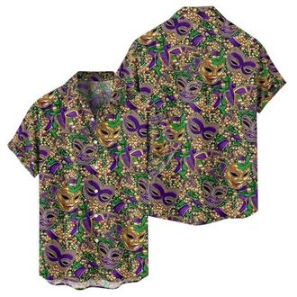 Generic Costume de carnaval pour homme - Chemise &agrave; manches courtes - Coupe ample - Chemise d&eacute;t&eacute; streetwear l&eacute;g&egrave;re et confortable - Chemise &agrave; manches courtes -