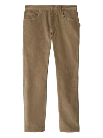 Burberry pantalon en velours côtelé - Marron