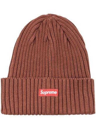 SUPREME bonnet nervuré à logo Box - Marron