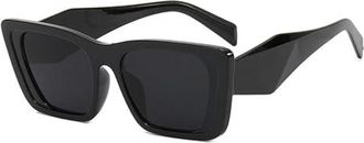 Generic Lunettes de soleil carrées pour homme | Monture en - Protection UV400 unique à dessus plat pour Noël et anniversaire, gris, Refer to description