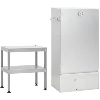 vidaXL R&auml;ucherofen mit Tisch Verzinkter Stahl - Vidaxl