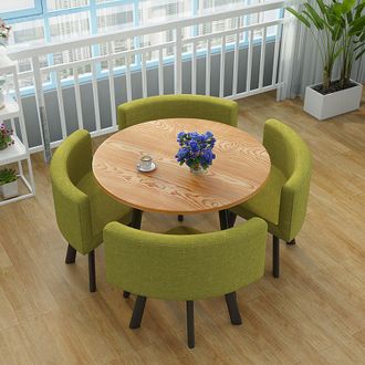 Generic 5-teiliges K&uuml;chen-Esszimmer-Set, runder Fr&uuml;hst&uuml;ckstisch mit 4 St&uuml;hlen, runder Konferenztisch f&uuml;r K&uuml;che/Esszimmer