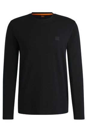 HUGO BOSS Langarmshirt Tacks mit Markenlogo auf der Brust