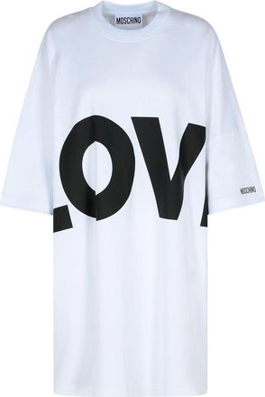 Moschino Knielanges Kleid - Weiß