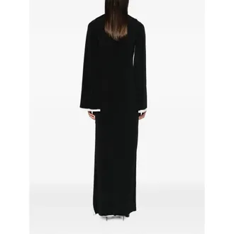 Darkpark Wool Alpaca Blend Evening Dress - Black
