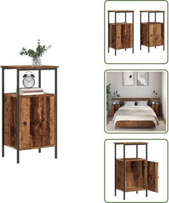 vidaXL The Living Store - vidaXL Nachttische 2 Stk. Altholz-Optik 41x31x80 cm Holzwerkstoff