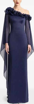 Gemy Maalouf Asymmetrisches Abendkleid - Blau