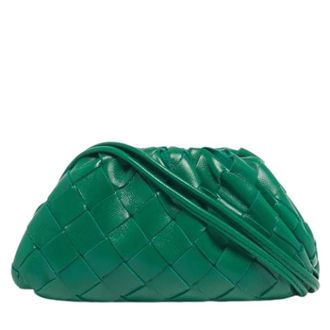 Bottega Veneta Pre-owned Leather Pouch - - Pre-owned - Damen - Gr&uuml;n - ONE SIZE