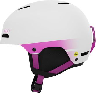 Giro Ledge FS MIPS Skihelm & Snowboardhelm M | ABS-Hartschale mit EPS, MIPS Schutz, In Form Fit System, Bel&uuml;ftung | Freestyle Helm Matte White/Pink zweifar