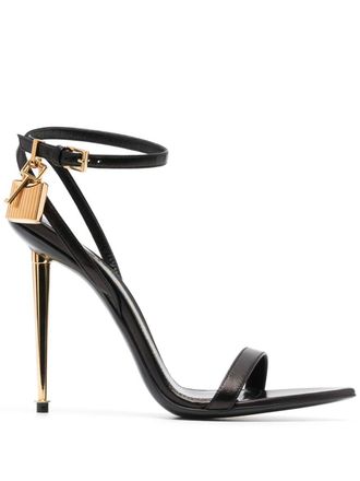 Tom Ford sandales Padlock en cuir 105 mm - Noir