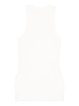 Lisa Yang Amya ribbed top - Wei&szlig;