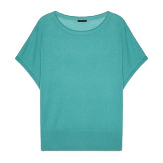 Fiorella Rubino Femme, Pulls, Vert, Taille: 38 FR T-shirt Tencel doux