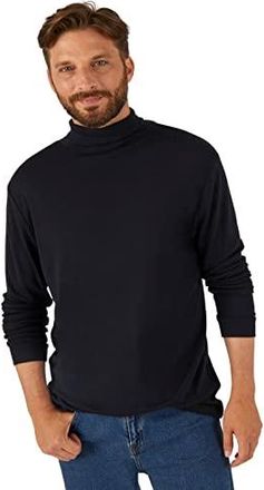 Damart Tee-Shirt Fine côte Thermolactyl Homme Noir Taille L (102-109)