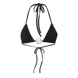 Philipp Plein Femme, Maillots de bain, Noir, Taille: 38 FR Top Bikini Stones