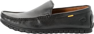 Camel Active Herren Lederslipper mit Logoprägung Schwarz, menswear-42
