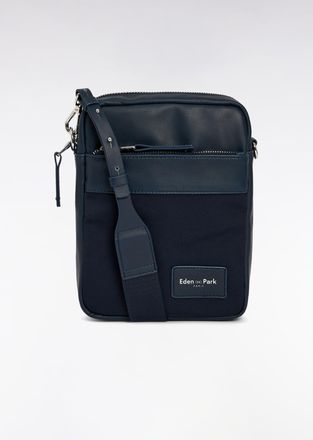 Eden Park Sac Besace En Toile Bleu Marine