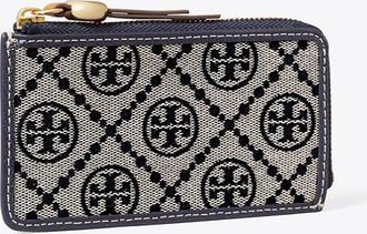 Tory Burch Romy Kartenetui mit T-Monogramm und Rei&szlig;verschluss