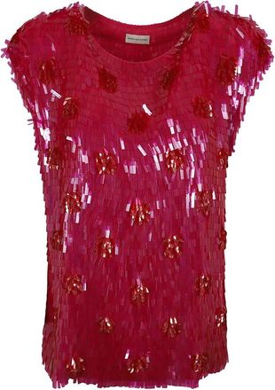Dries Van Noten Femme, Blouses et Chemises, Rose, Taille: 38 FR Cuzco Sequin Top