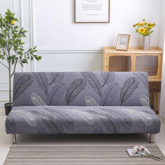 Generic Sofabezug Ohne Armlehnen Futon Abdeckung Stretch-Schonbezug F&uuml;r Klappsofa Moderner Druck Sofabett&uuml;berzug Waschbarer Schutz F&uuml;r 2-/3-Sitzer Futonbezug 