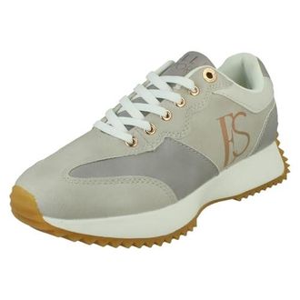 Spot On Elle Sport F7378 Baskets confortables d&eacute;contract&eacute;es &eacute;l&eacute;gantes &agrave; lacets pour femme, gris, 38 EU