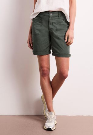 Street One Bermudas STREET ONE Style Yulius, Damen, Gr. 34, N-Gr, gr&uuml;n (cilantro gr&uuml;n), Web, Obermaterial: 98% Baumwolle, 2% Elasthan, unifarben, normal kniefrei