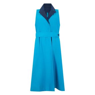 Moorer &Auml;rmelloser Mantel - - Coats - Damen - Blau - S