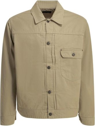 Beams Plus Veste en jean Digger - Homme - Vestes - Beige - Taille: L