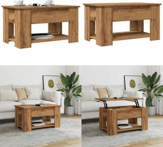 vidaXL vidaXL Table basse chêne artisanal 79x49x41 cm bois dingénierie